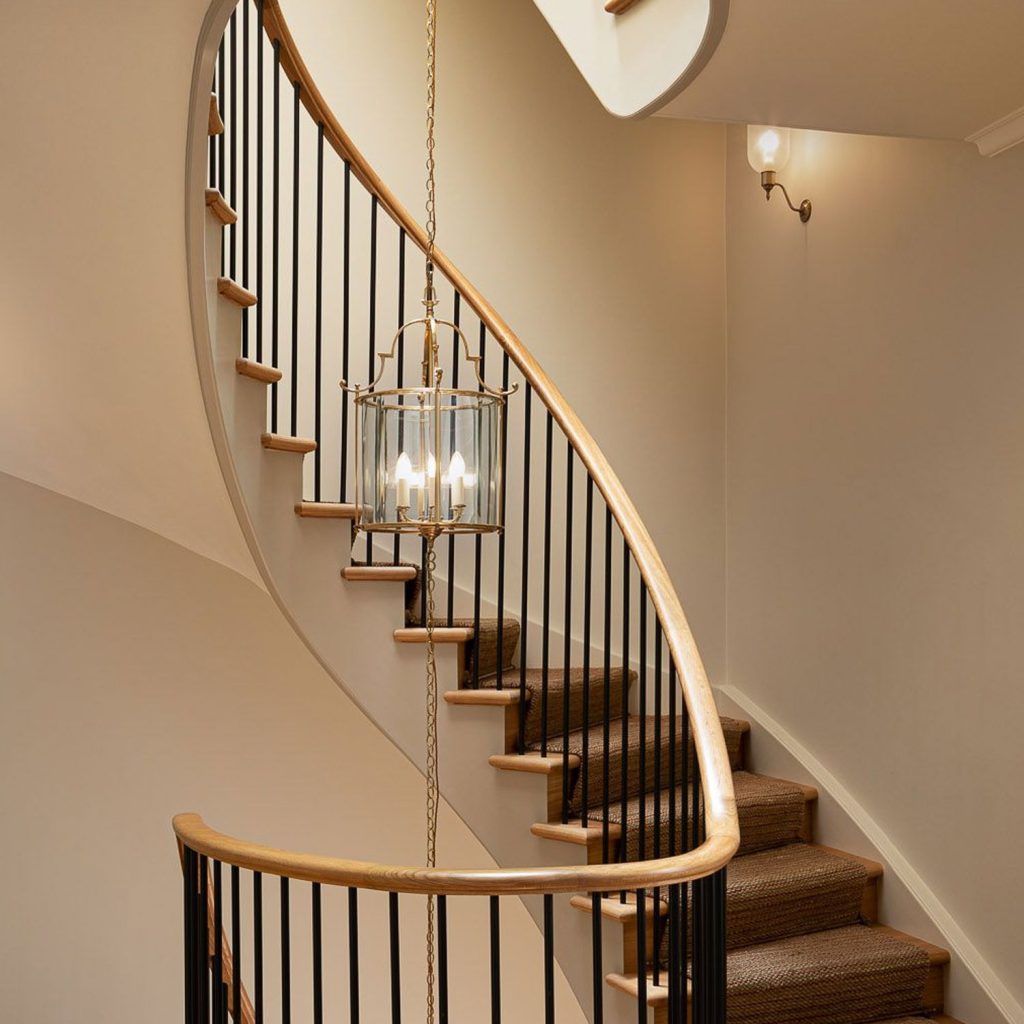 745 Contemporary Indoor Wood Grain Pattern Eco-friendly Spiral Stairs ...